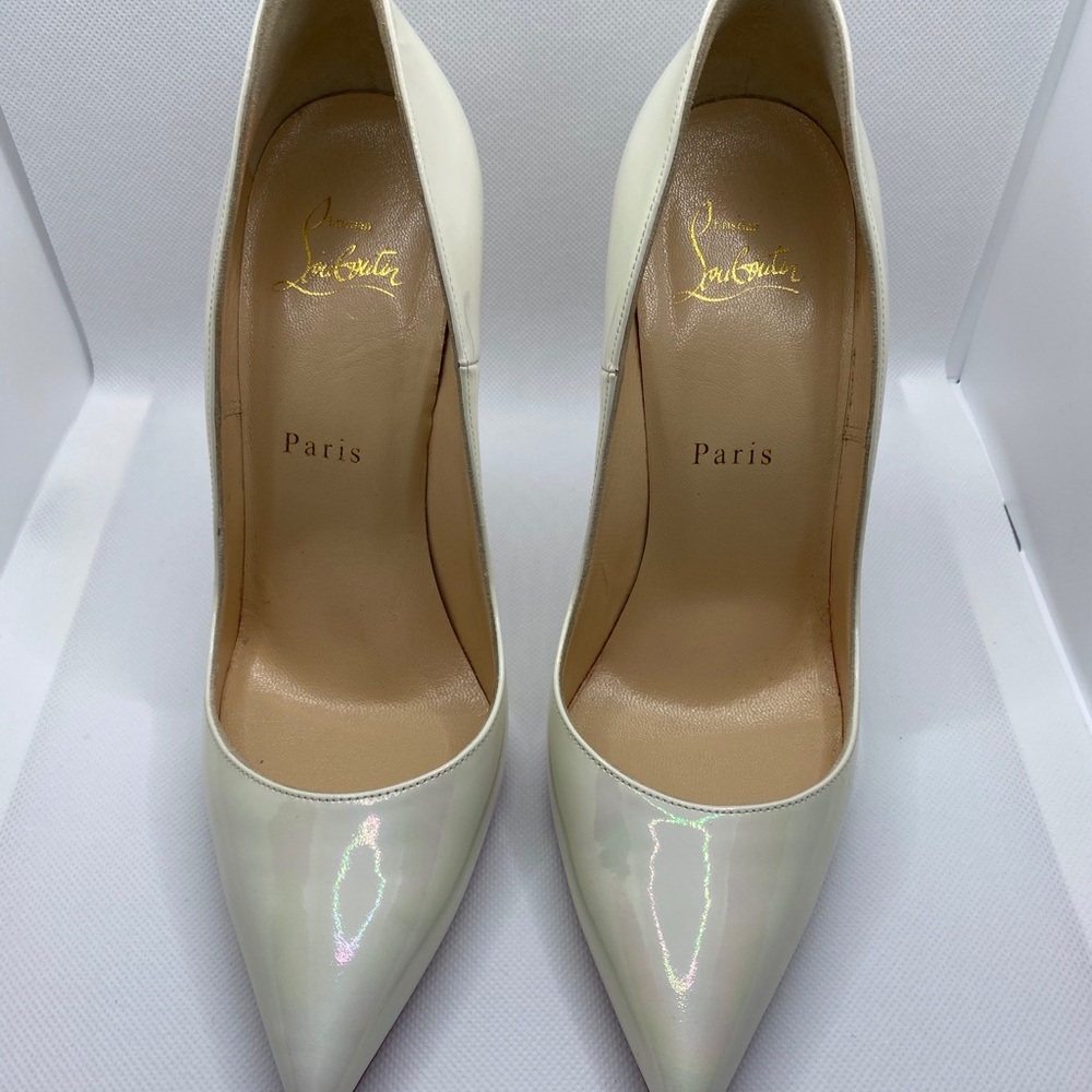 Christian Louboutin White So Kate 120 Shoes 37.5 - Gem